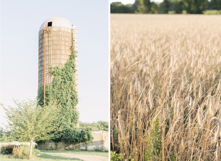Romantic Country Silo Farm Engagement in New Jersey